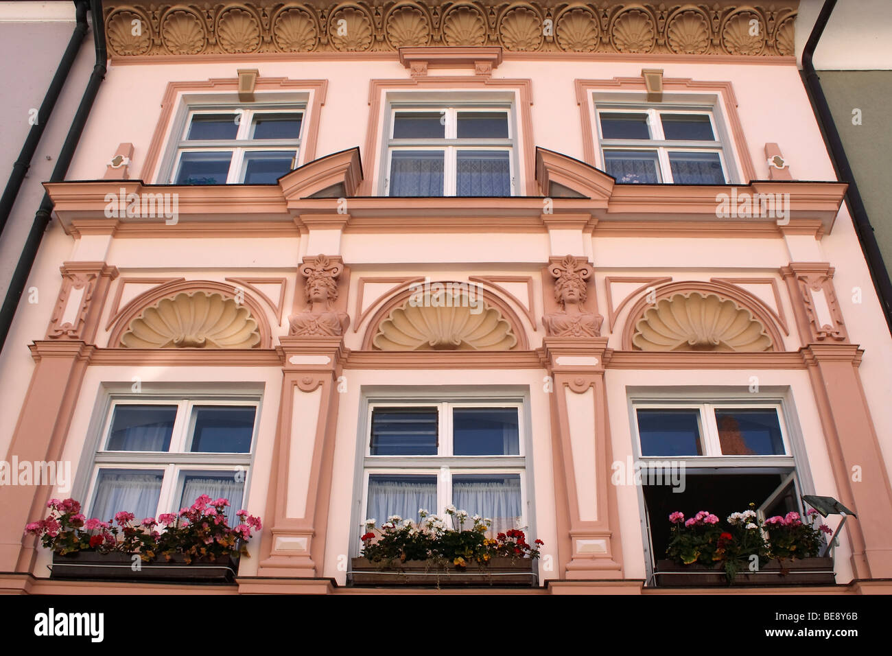 Bavaria flower boxes by windows hi-res stock photography and images - Alamy