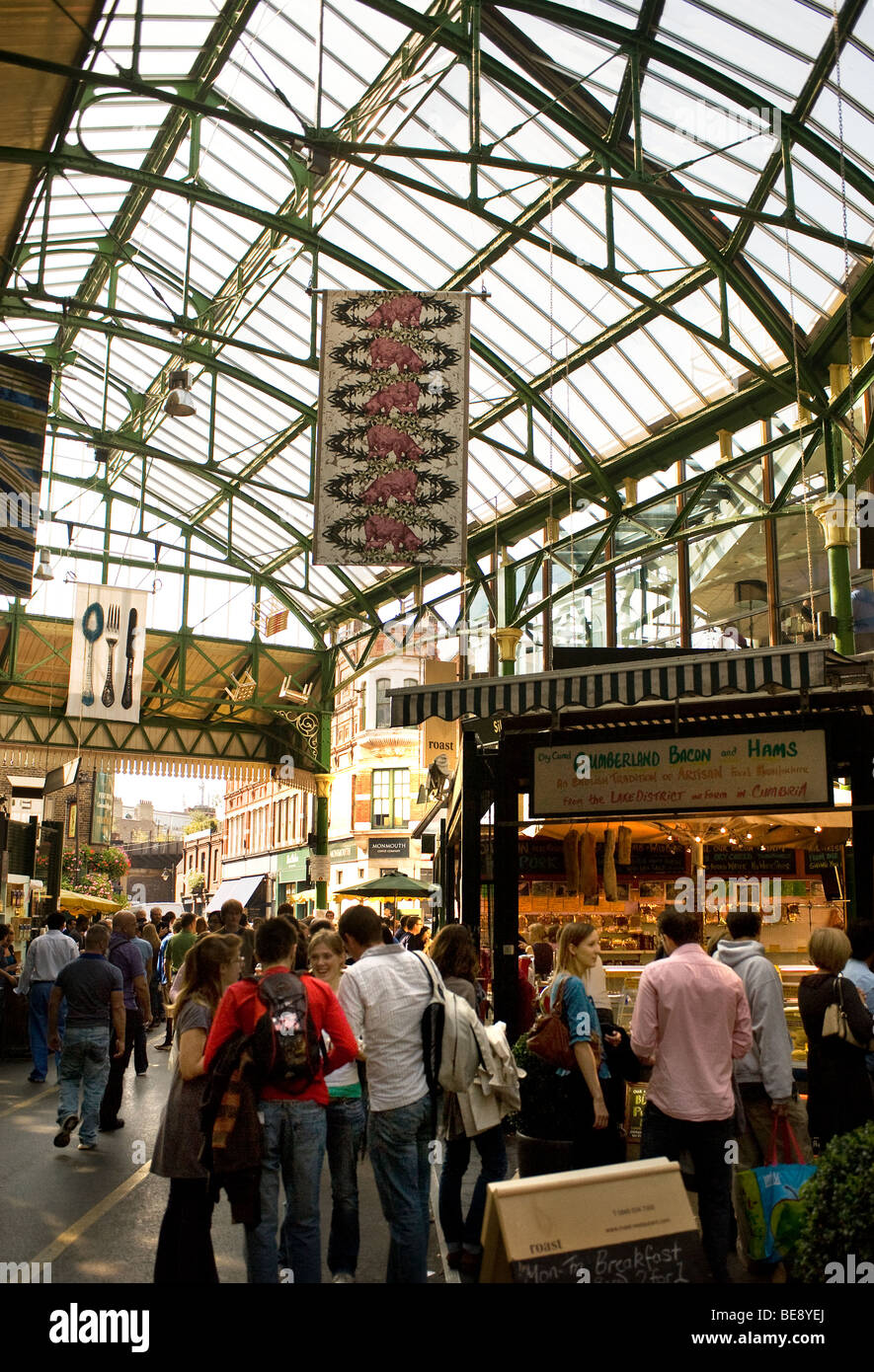 The interior of Borough Market in London Stock Photo - Alamy