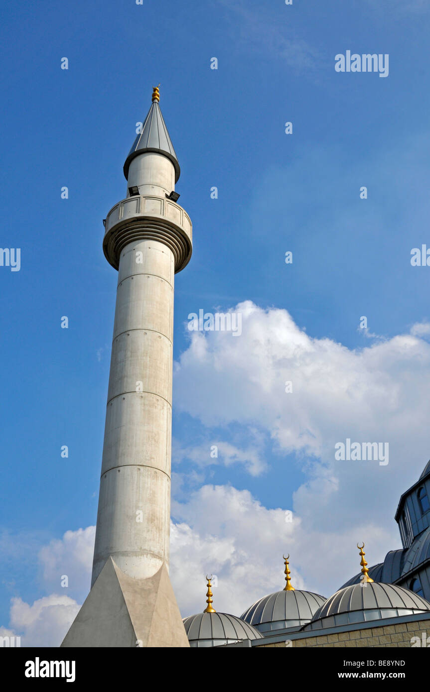 Minaret of the Ditib-Merkez-Moschee, the largest mosque in Germany ...