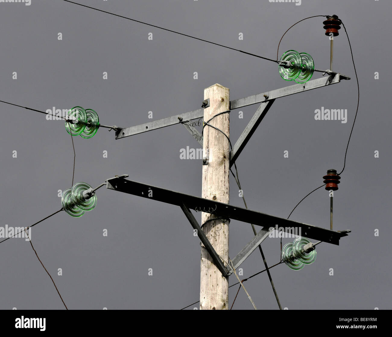 Overhead electricity power cables supplying power to Sutherland ...