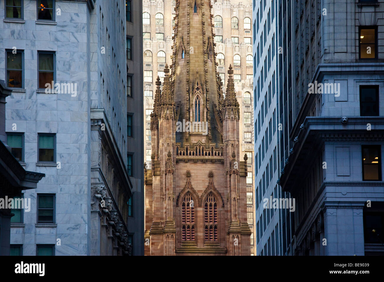 Trinity Church on Wall Street in downtown Manhattan New York City Stock ...