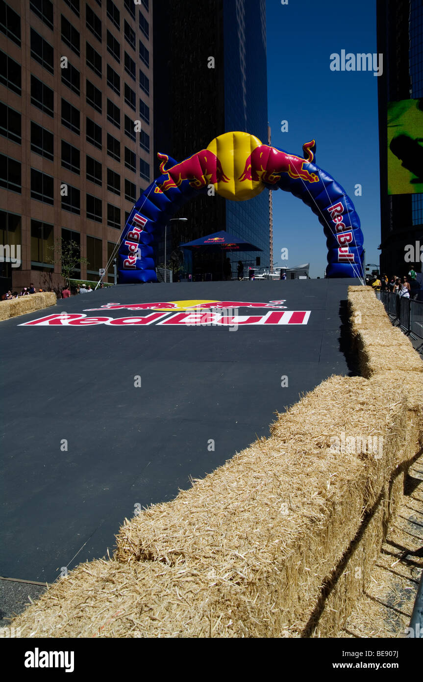 Starting ramp of the Red Bull Soap Box Derby in downtown Los Angeles ...