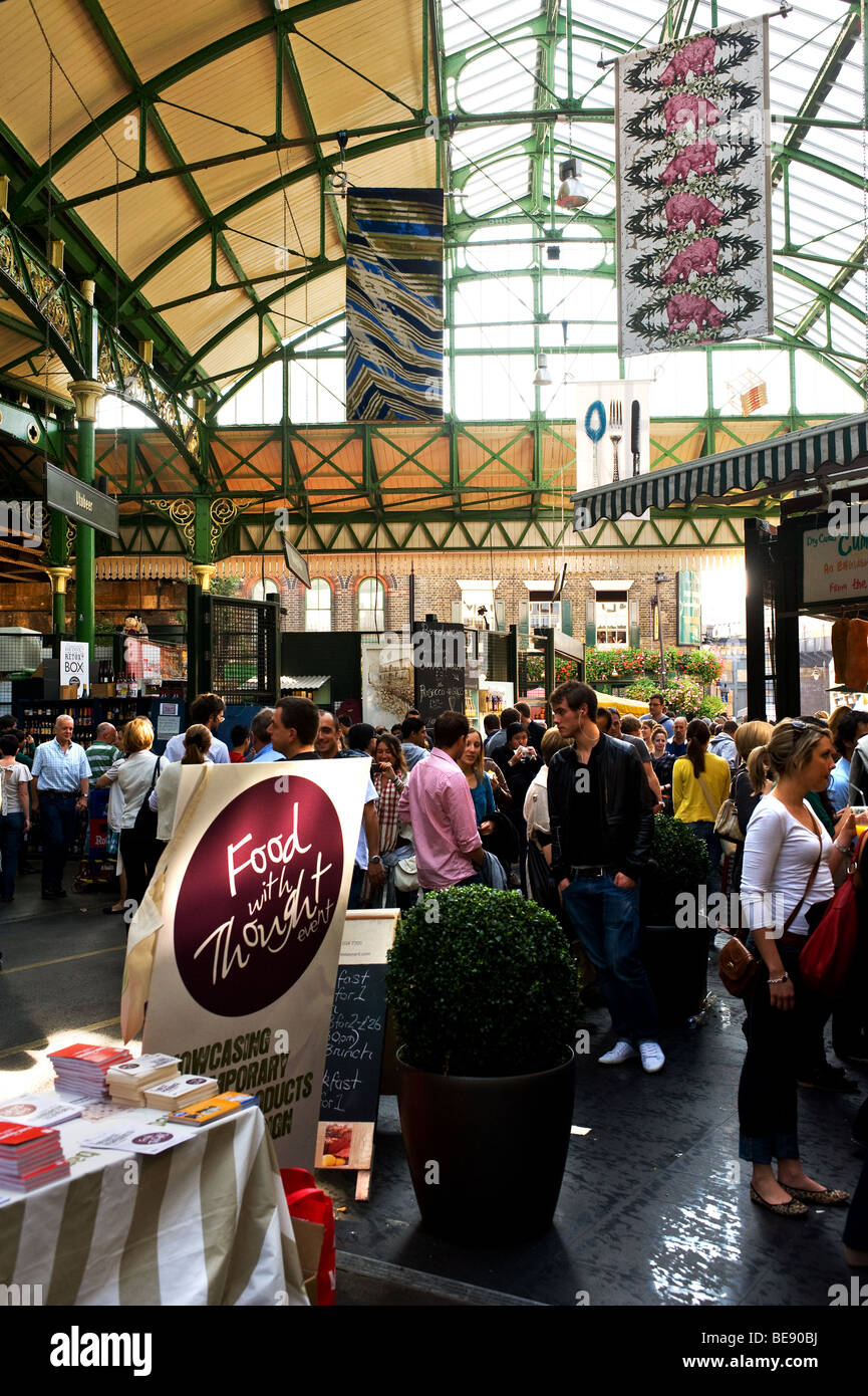 The interior of Borough Market in London Stock Photo - Alamy