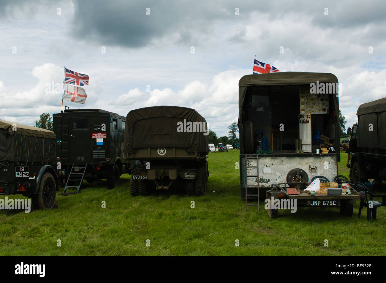 Classic military vehicles at a rally Stock Photo - Alamy