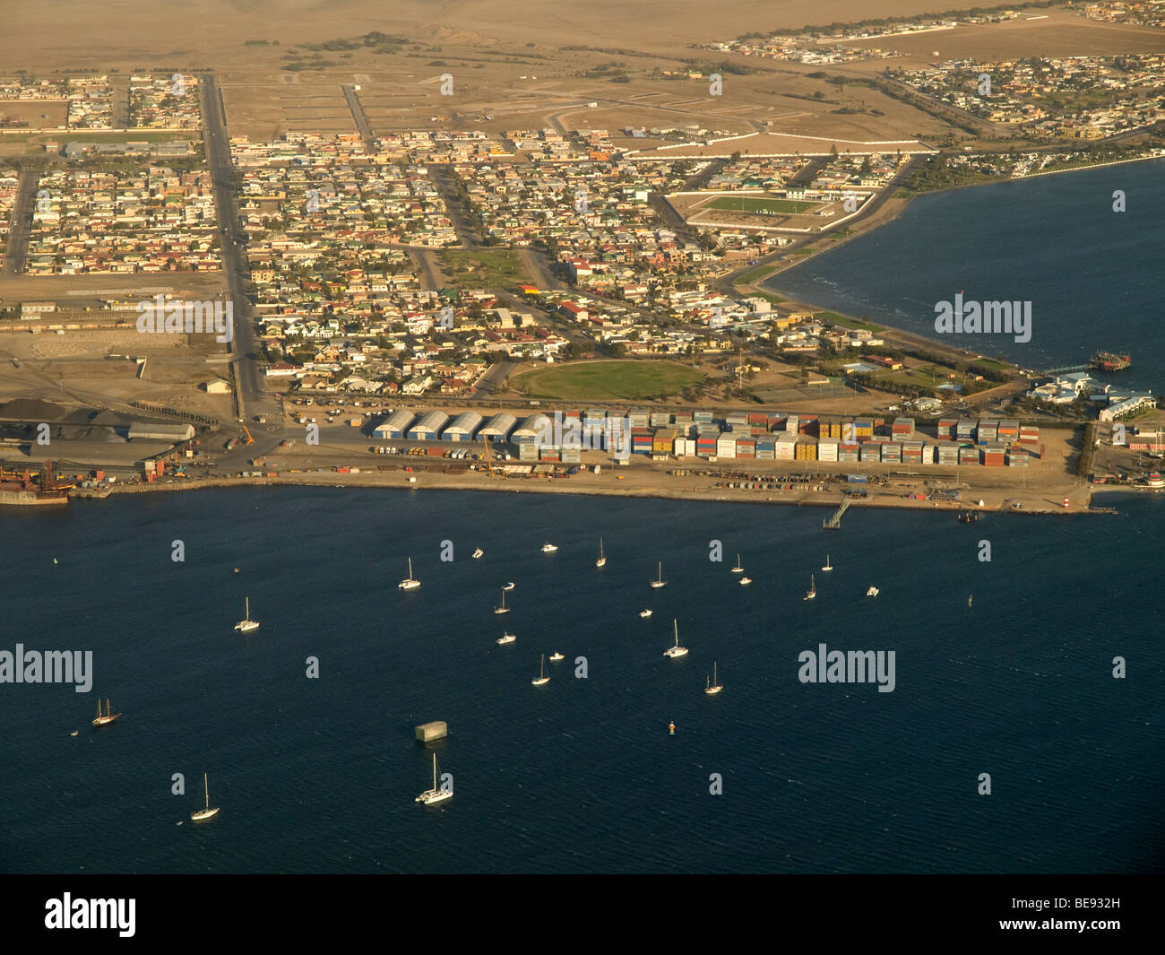 Walvis Bay, aerial picture, Namibia, Africa Stock Photo - Alamy