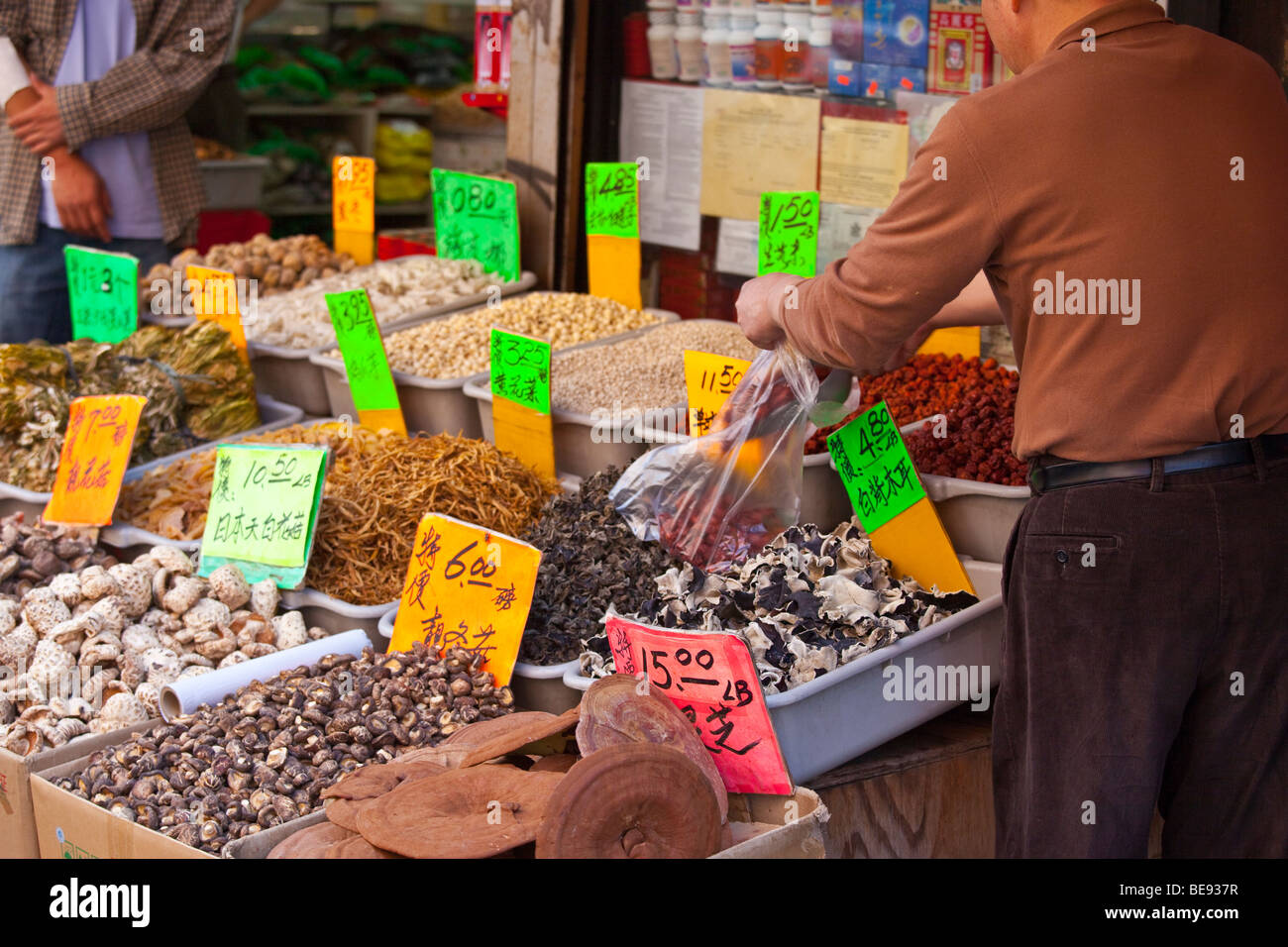 Dried Goods at a Chinese Grocery in Chinatown in Manhattan New York ...