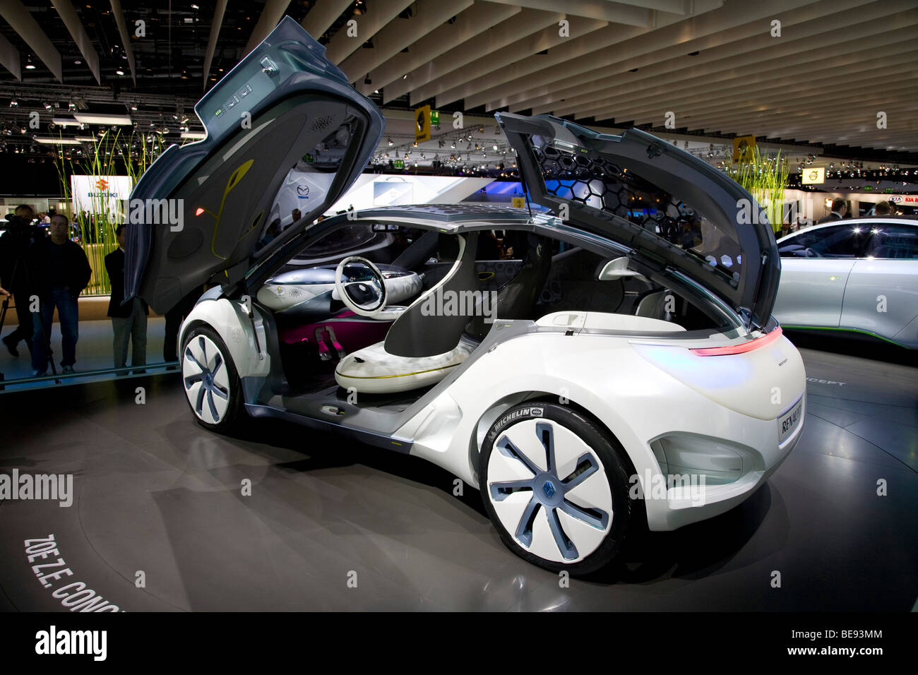 Renault Zoe ZE concept electric car at a European motor show Stock ...
