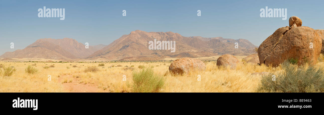 Granite rocks in front of Mt Brandberg, Namibia, Africa Stock Photo - Alamy
