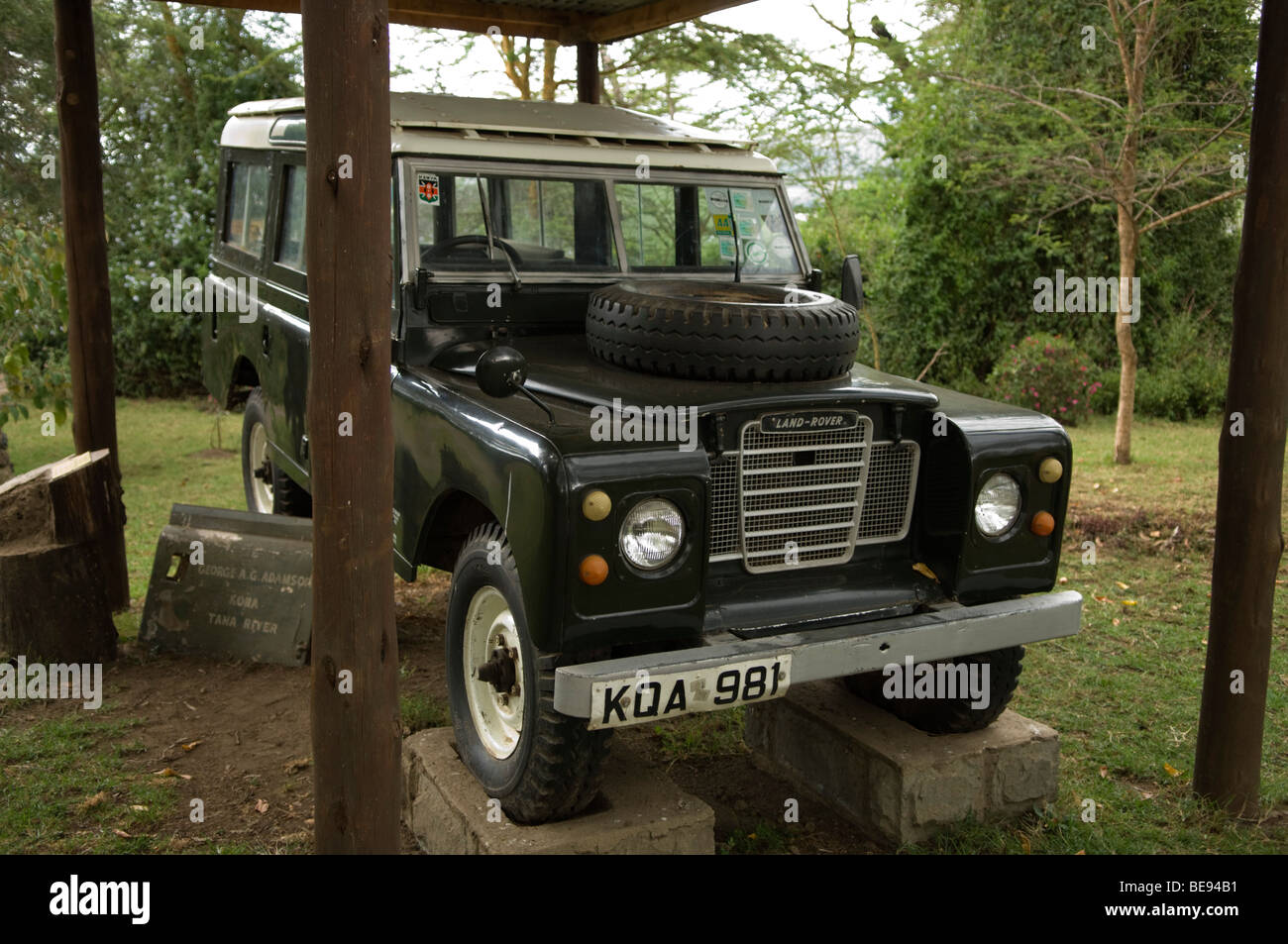 George Adamson's landrover, Elsamere, Lake Naivasha, Kenya Stock Photo ...