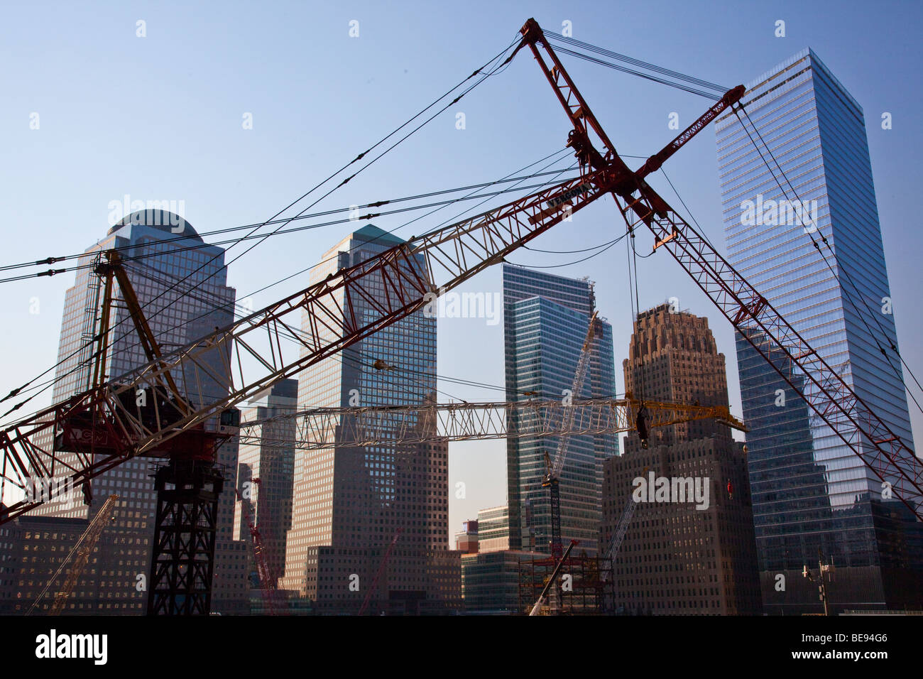Ground Zero Construction Site in Manhattan New York City Stock Photo ...