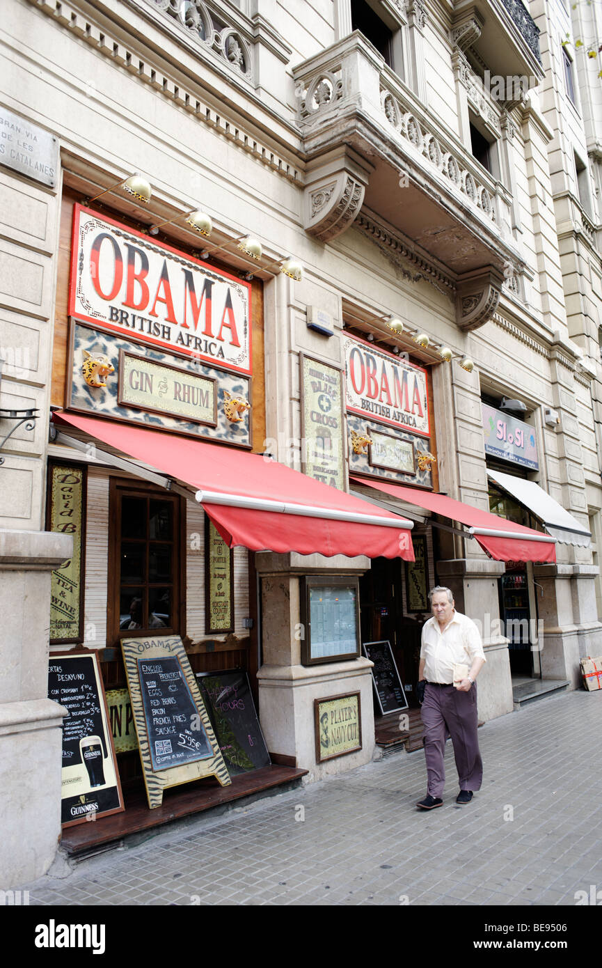Obama bar. Barcelona. Spain Stock Photo - Alamy