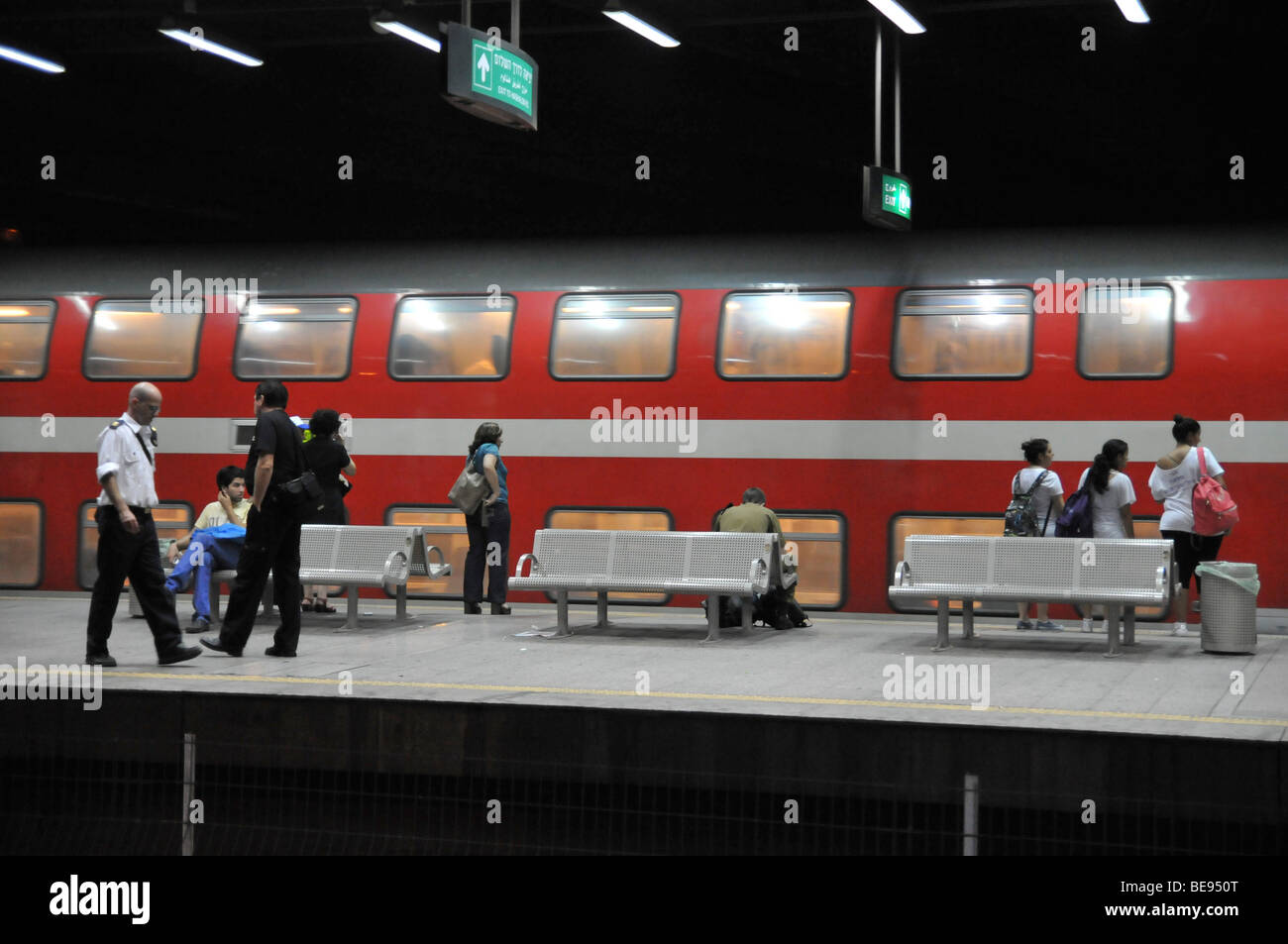 Israel, Tel Aviv, Interior of HaShalom Train Station Stock Photo - Alamy