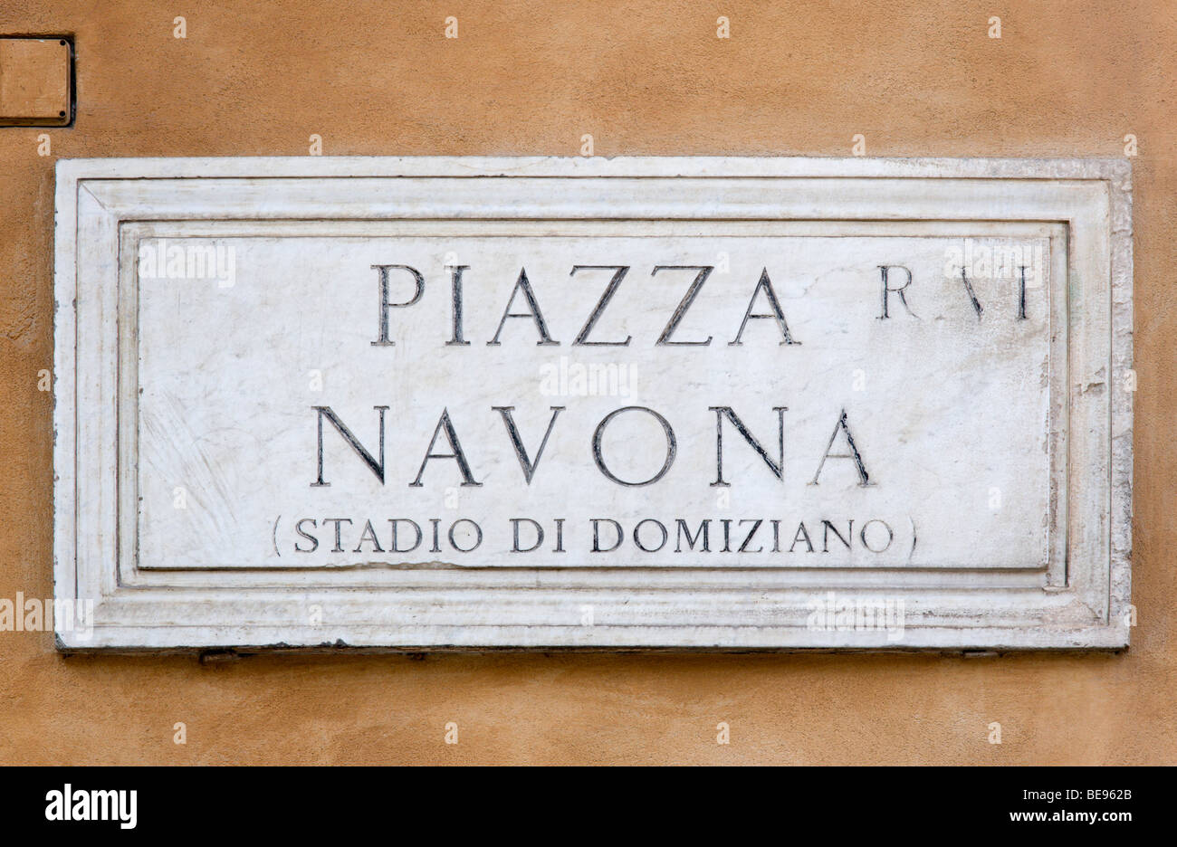 ITALY Rome Lazio Wall street sign for Piazza Navona once the Stadium of ...