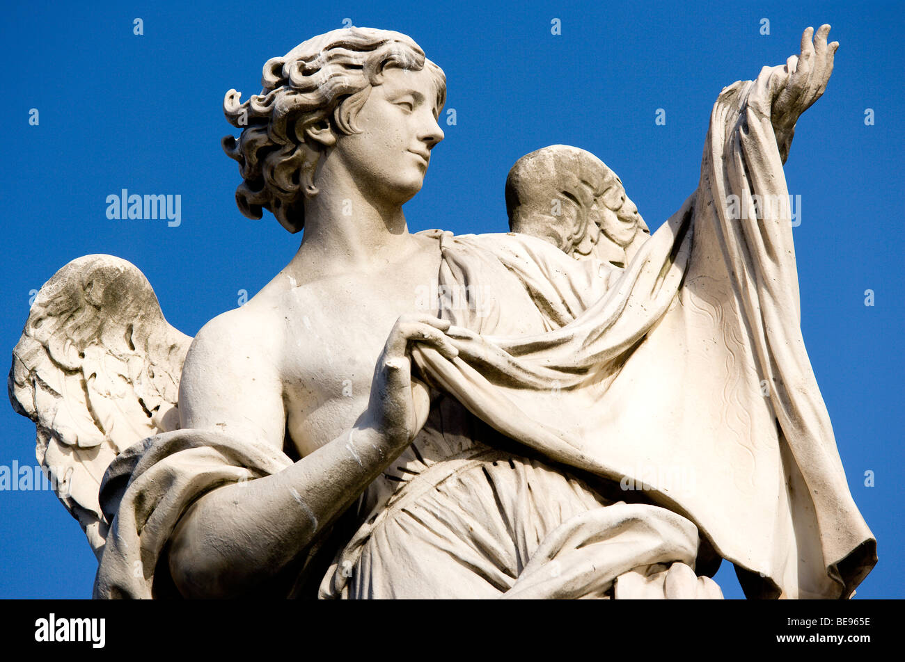ITALY Lazio Rome Statue of a winged female angel on the Ponte Sant ...