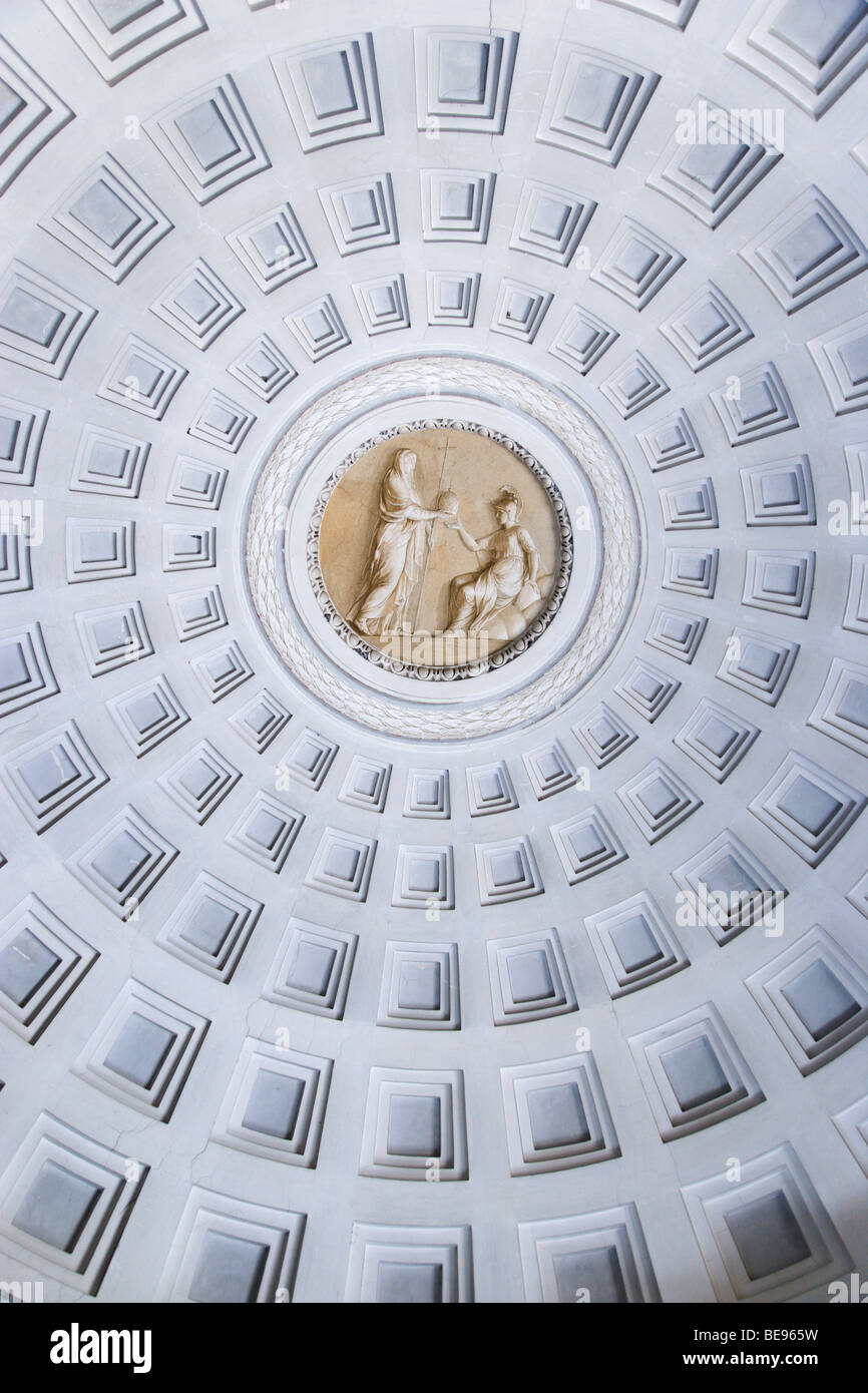 ITALY Lazio Rome Vatican City Museum An ornate ceiling in a room beside ...