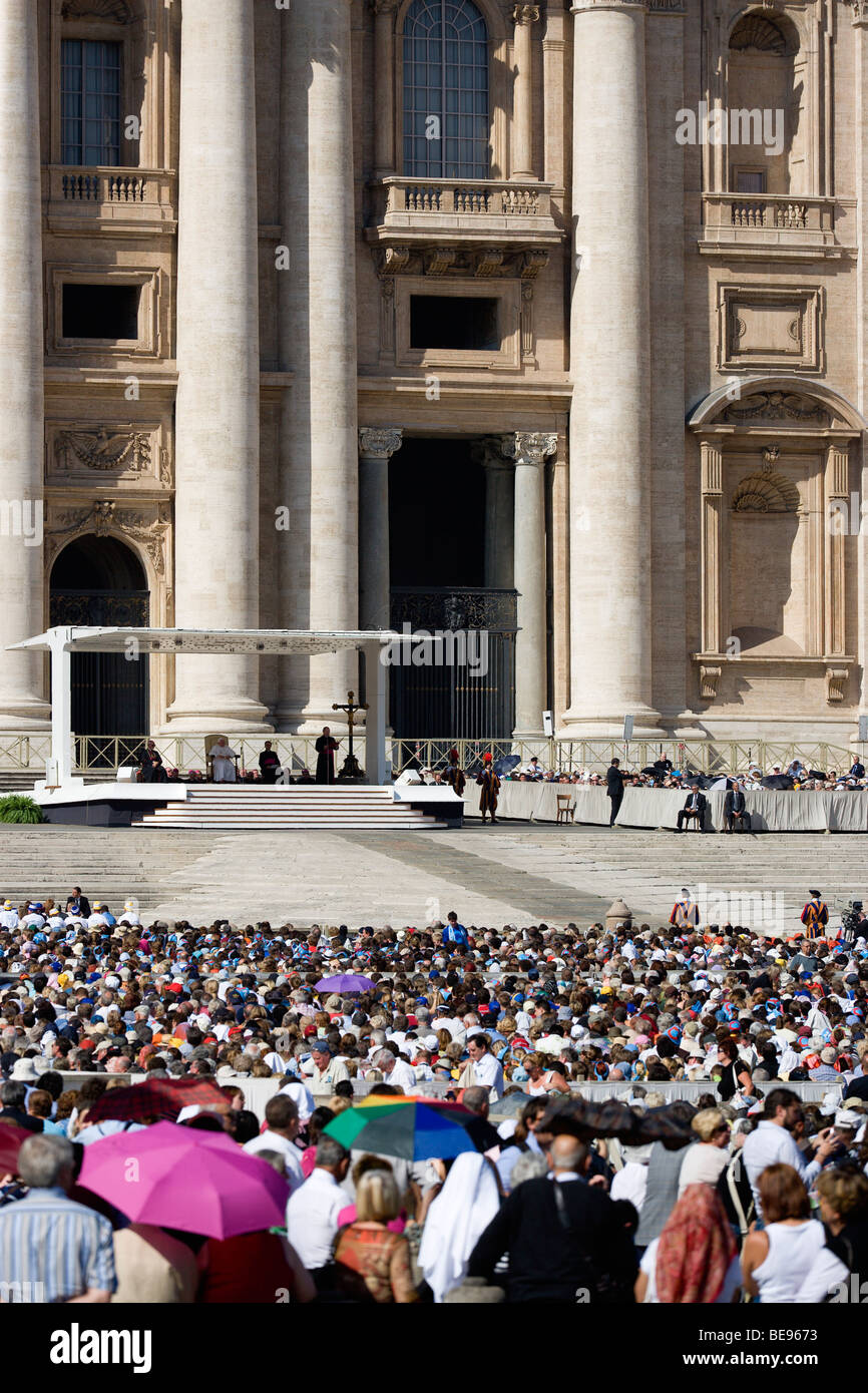ITALY Lazio Rome Vatican City Pope Benedict XVI under canopy at ...
