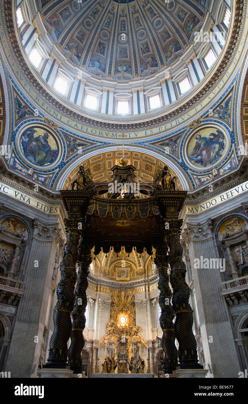 ITALY Lazio Rome Vatican City Dome of St Peter's by Michelangelo with ...