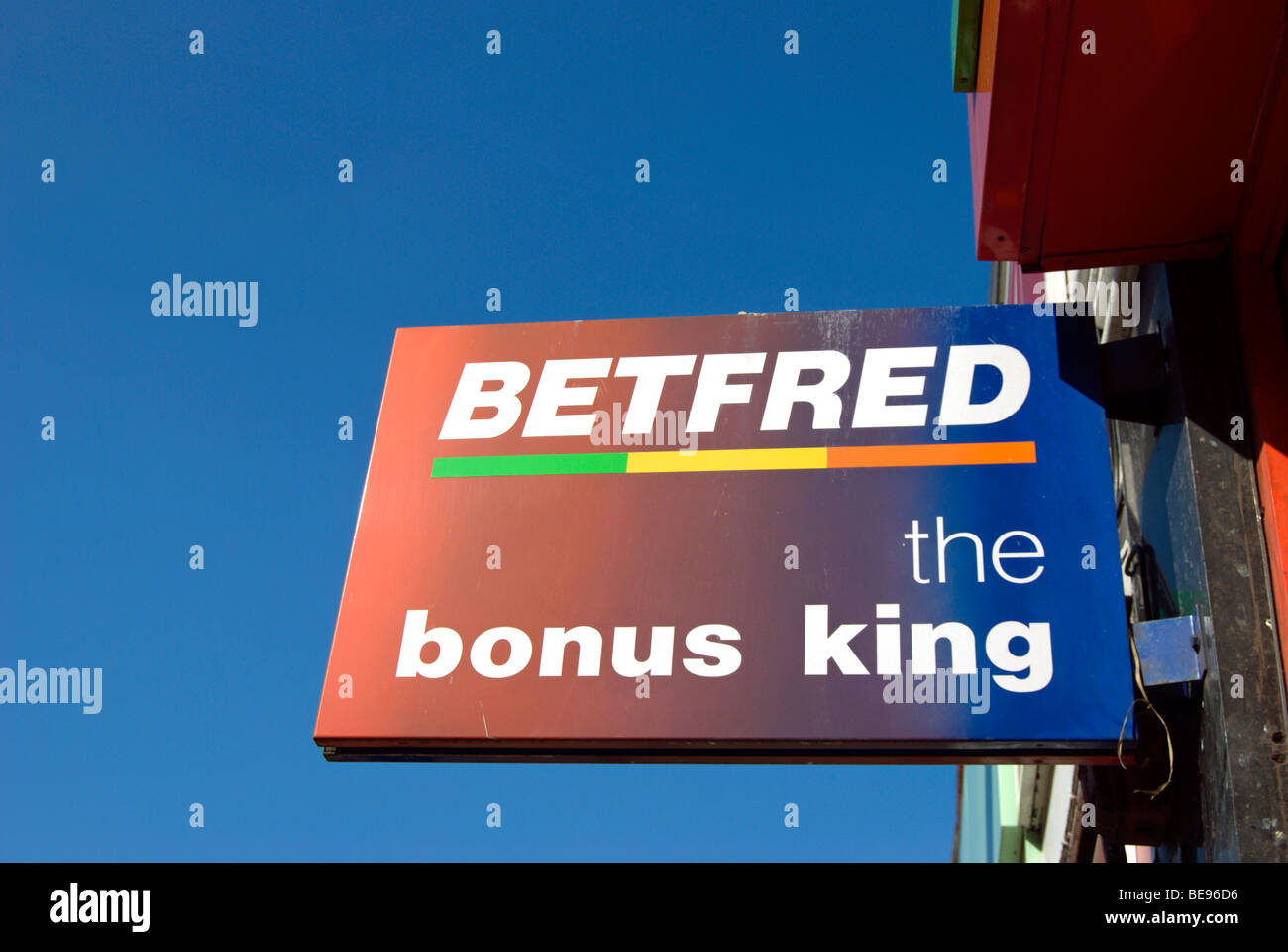 sign for betfred, the bonus king, at a branch of the bookmakers in ...