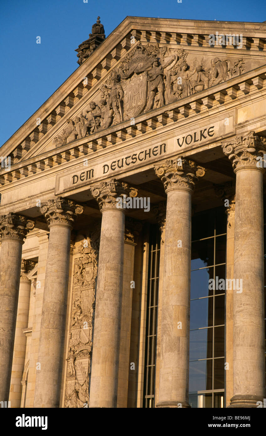 GERMANY Berlin The Reichstag seat of German Parliament colonnaded ...