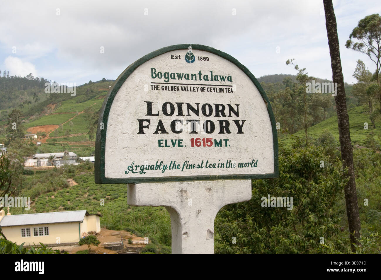 Tea Plantation Sign Board Bogawantalawa, Sri Lanka Stock Photo - Alamy