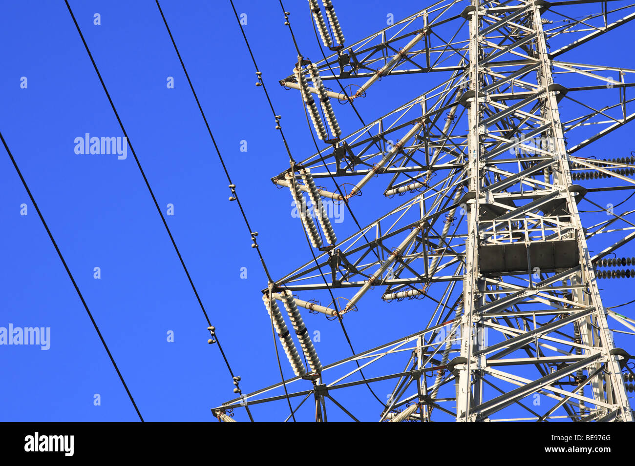 High-angle view of an electric tower in Japan Stock Photo - Alamy