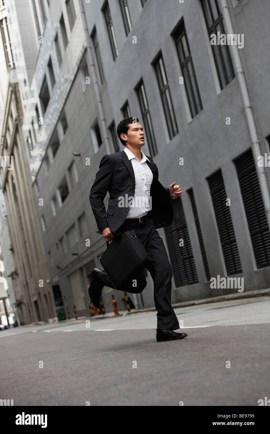 Person Running Down Street