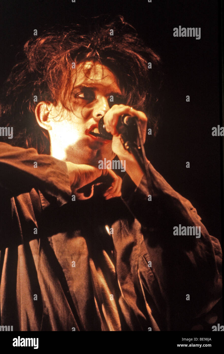 CURE - UK punk rock group lead singer Robert Smith about 1976 Stock ...