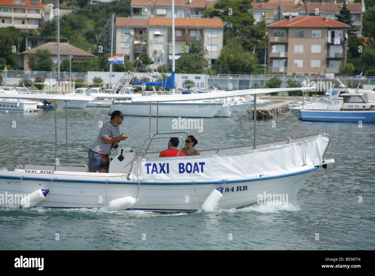 Croatia. Island Rab.City of Rab. Port. Taxi boat Stock Photo - Alamy