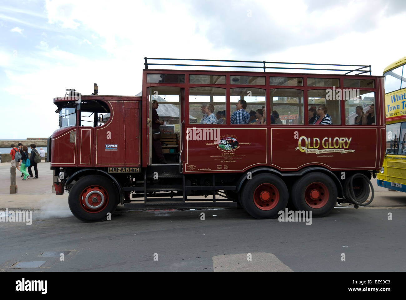 Old steam bus at Whitby, North Yorkshire, England Stock Photo - Alamy
