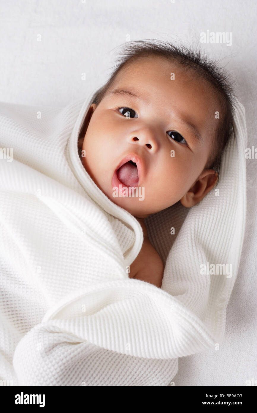 Head shot of Chinese baby looking at camera Stock Photo - Alamy