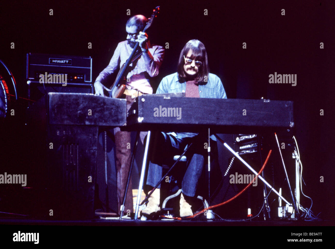 SOFT MACHINE - UK rock group about 1972 with Hugh Hopper at left and ...