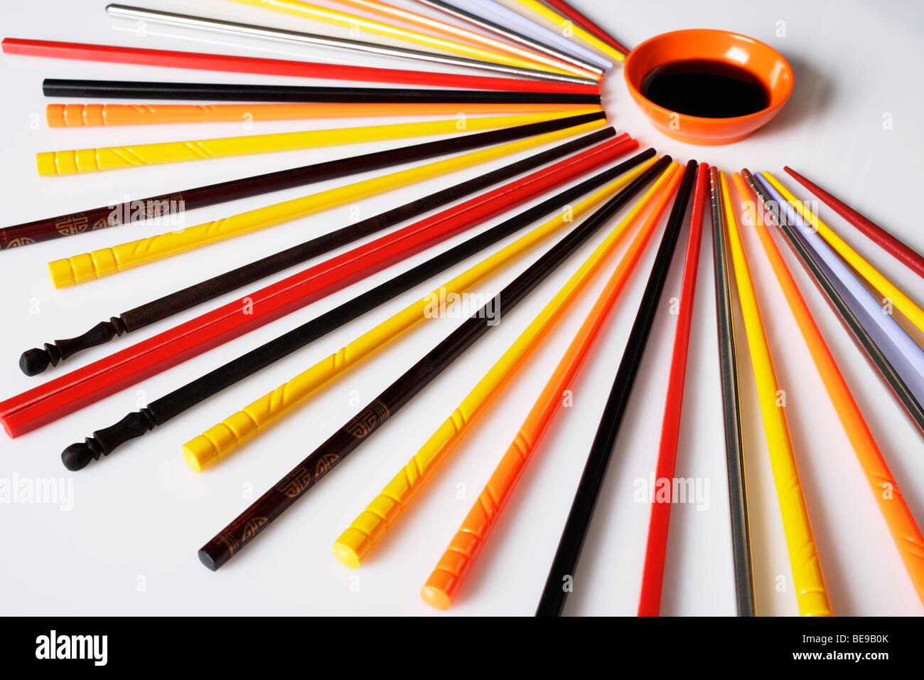 colorful chopsticks displayed on a table Stock Photo - Alamy