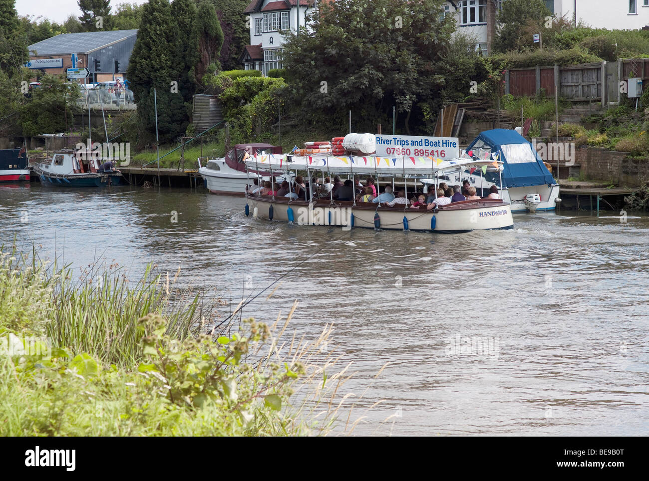 A pleasure boat on the river avon evesham worcestershire england uk ...