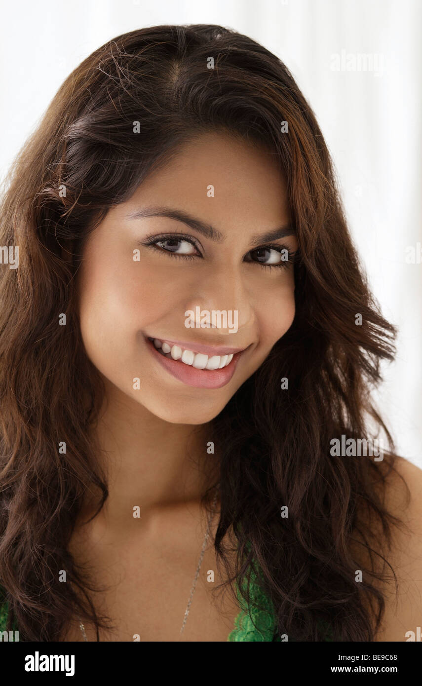 A portrait of a woman smiling Stock Photo - Alamy