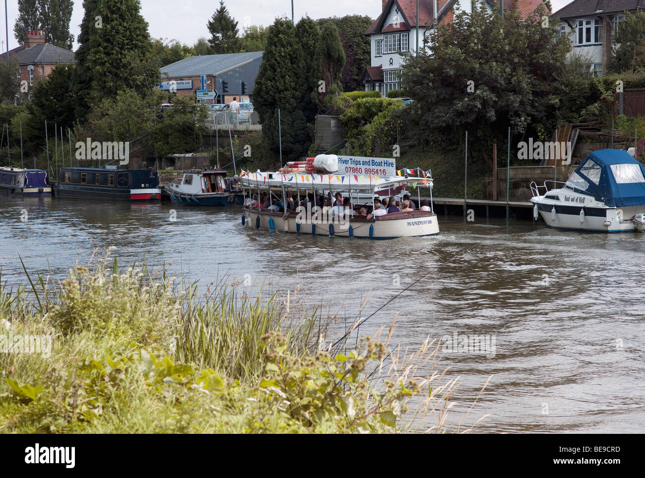 A pleasure boat on the river avon evesham worcestershire england uk ...