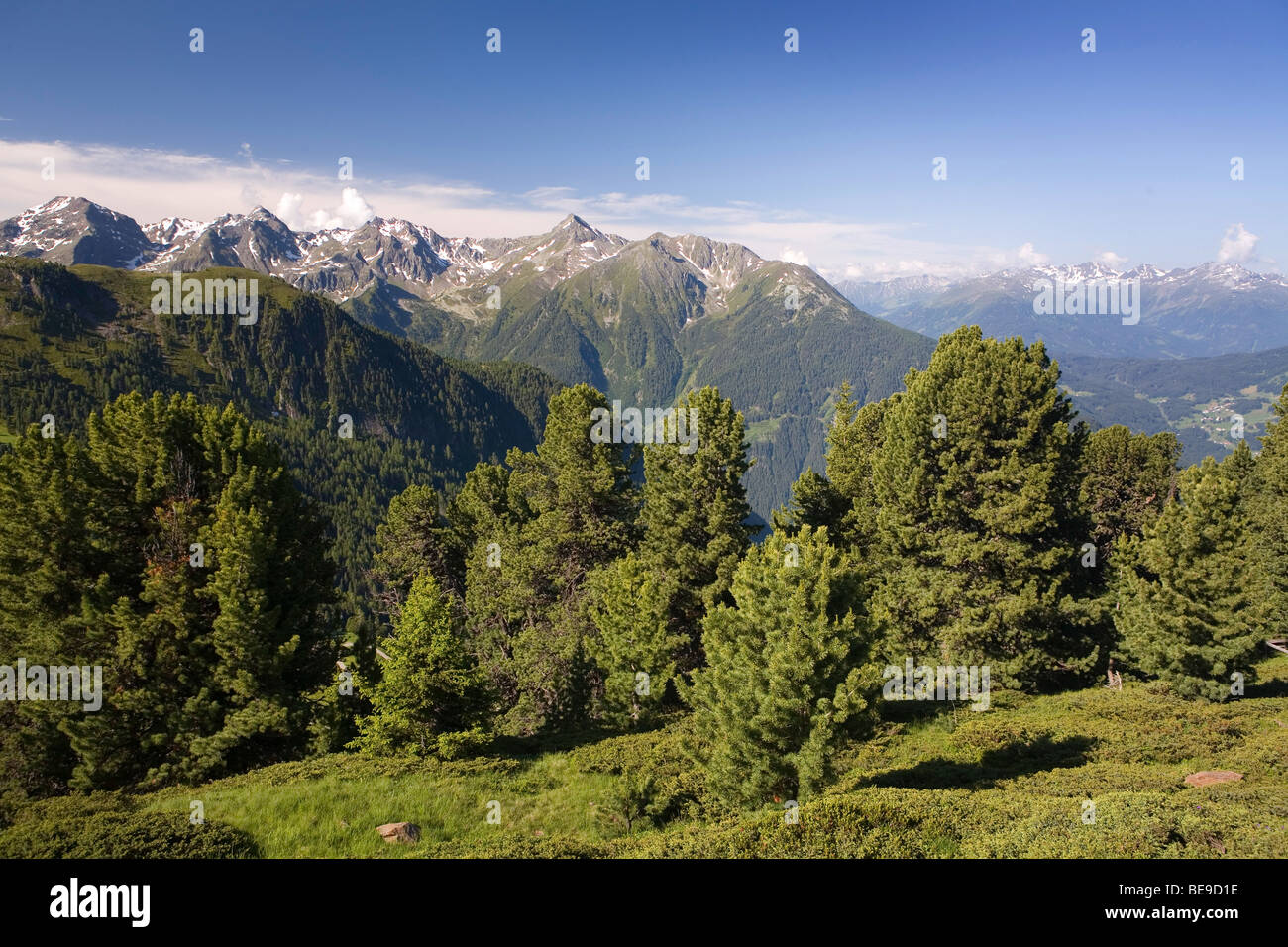 Landscape with Tirol Alps behind. Austria Stock Photo - Alamy