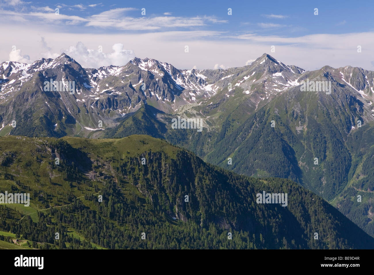 Landscape with Tirol Alps behind. Austria Stock Photo - Alamy