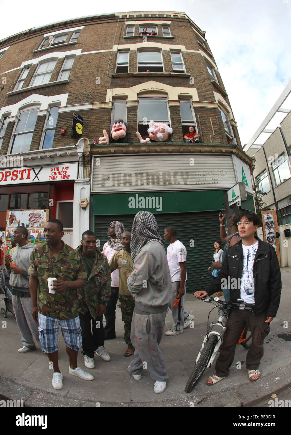 Gangs hanging out in the street at The Notting Hill Carnival Stock ...