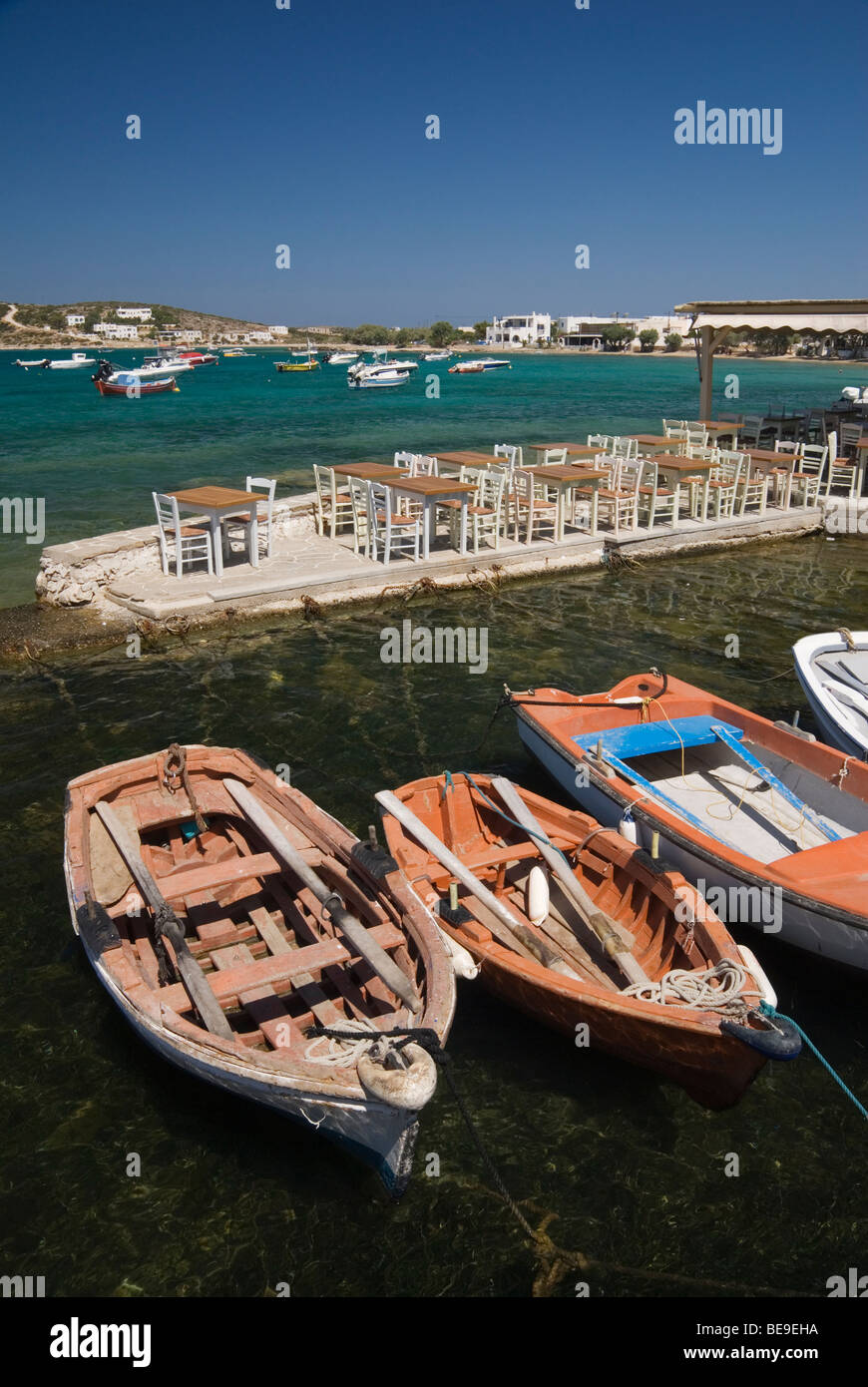 Aliki waterfront on Paros Island, Greece Stock Photo - Alamy