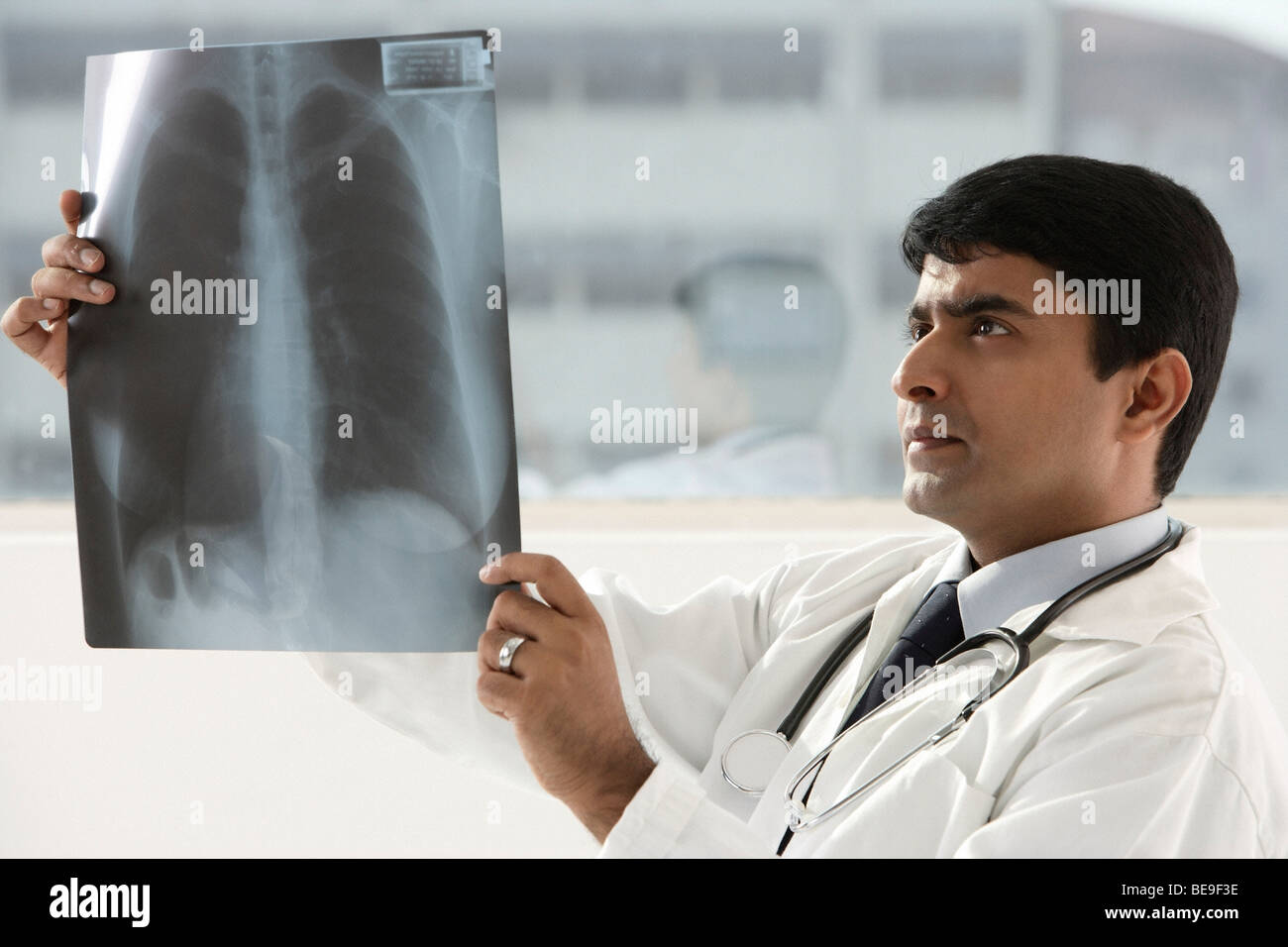 indian doctor holding up x-ray scan Stock Photo - Alamy