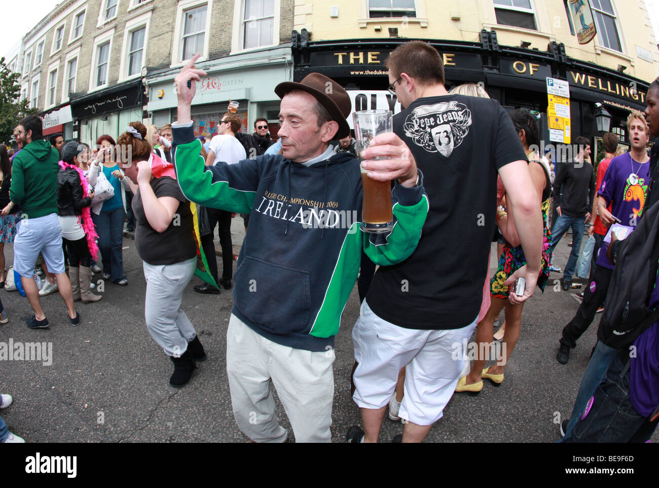 Drunken irish man Stock Photo - Alamy