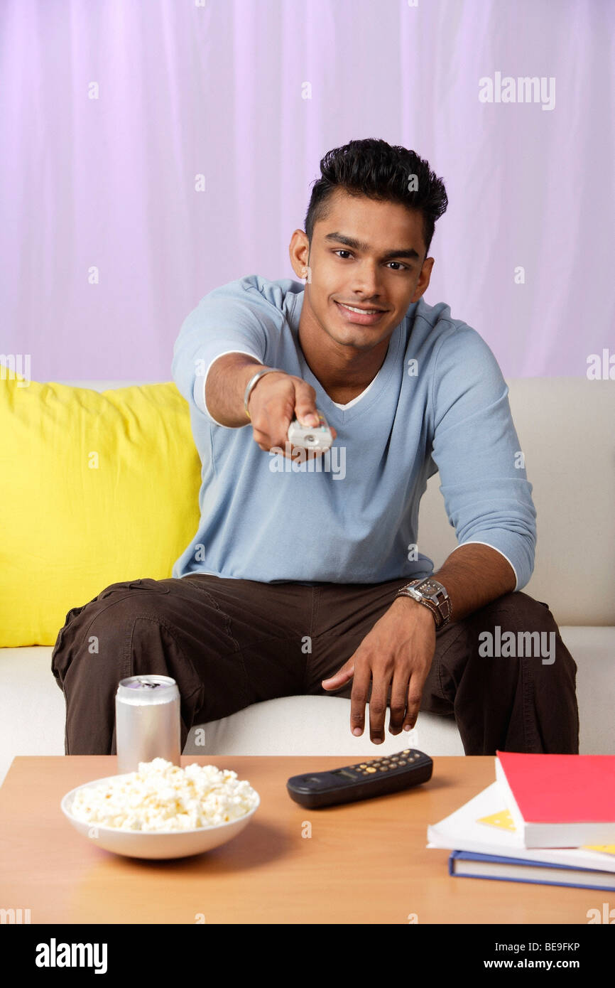 Sofa book tv table hi-res stock photography and images - Alamy