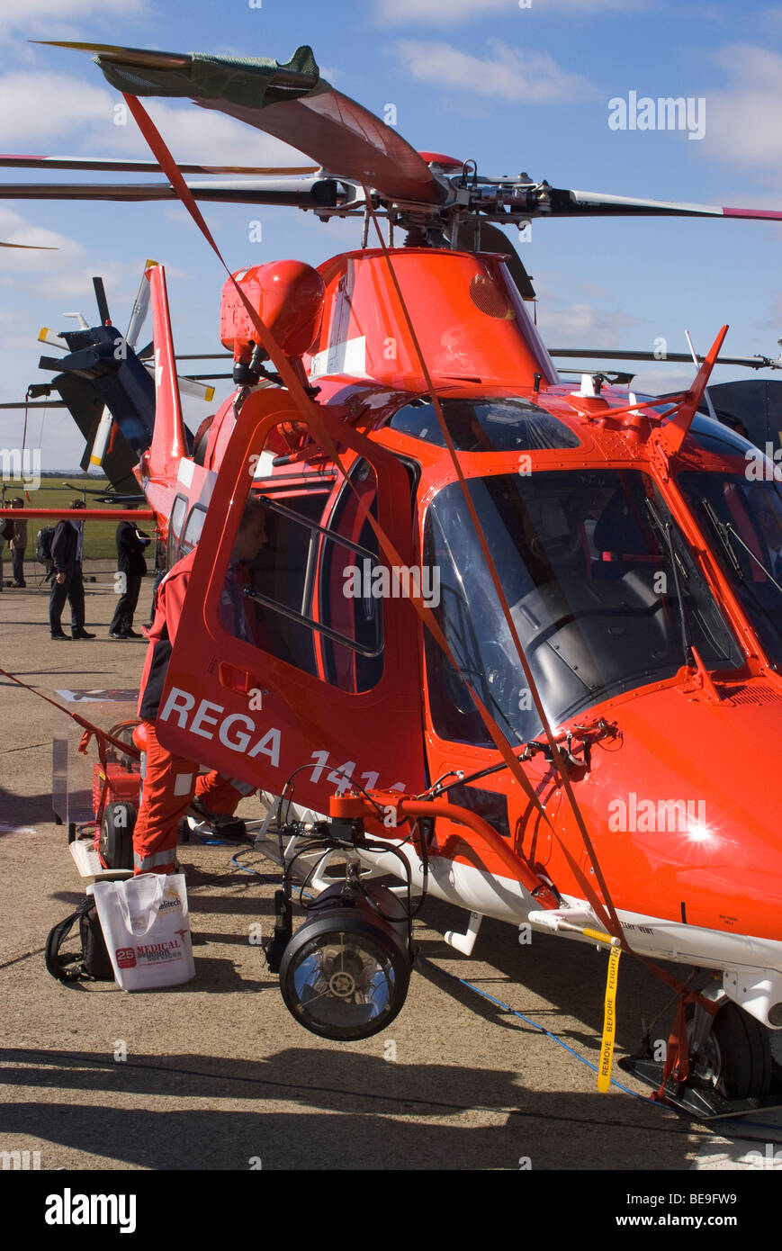 AgustaWestland AW109S Da Vinci HB-ZRZ helicopter at Helitech Trade Show ...