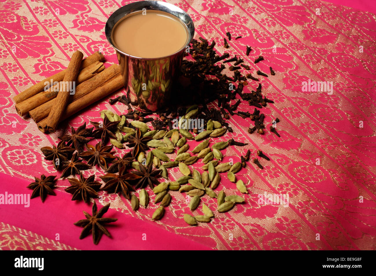 Indian masala tea with spices Stock Photo - Alamy