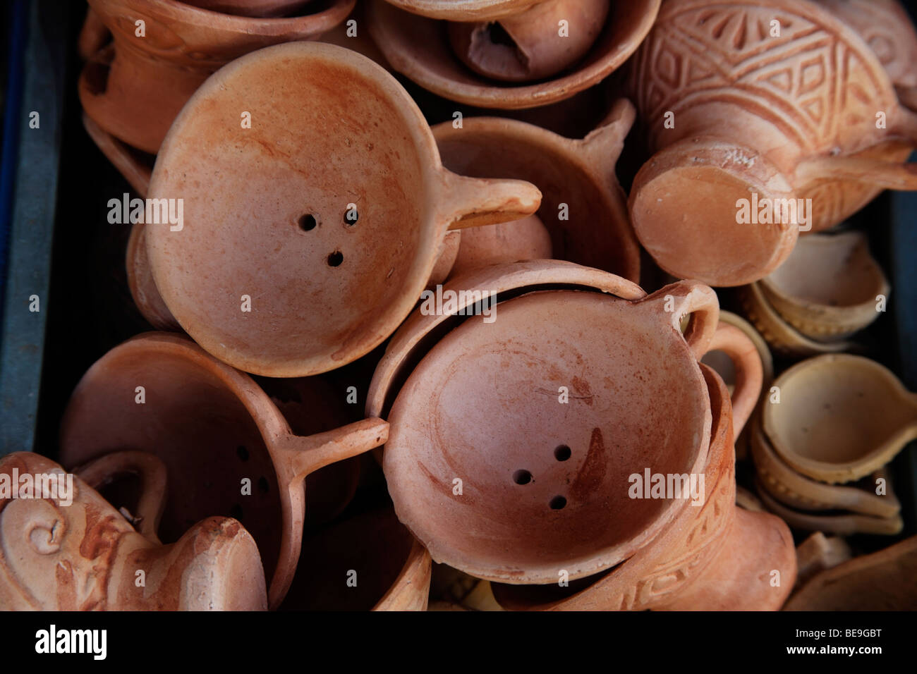 Clay oil lamps Stock Photo - Alamy