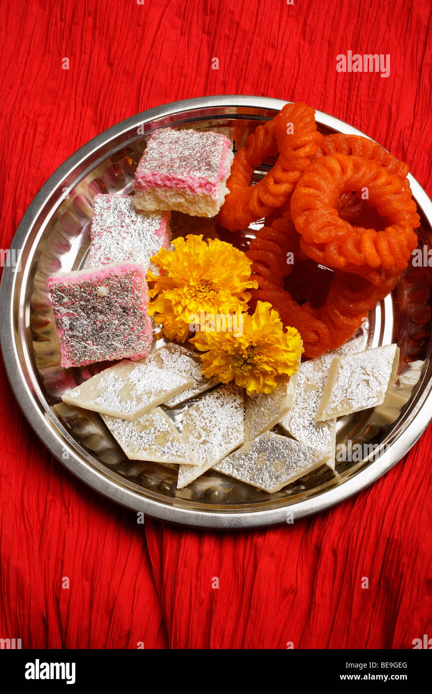 Assorted indian sweets hi-res stock photography and images - Alamy