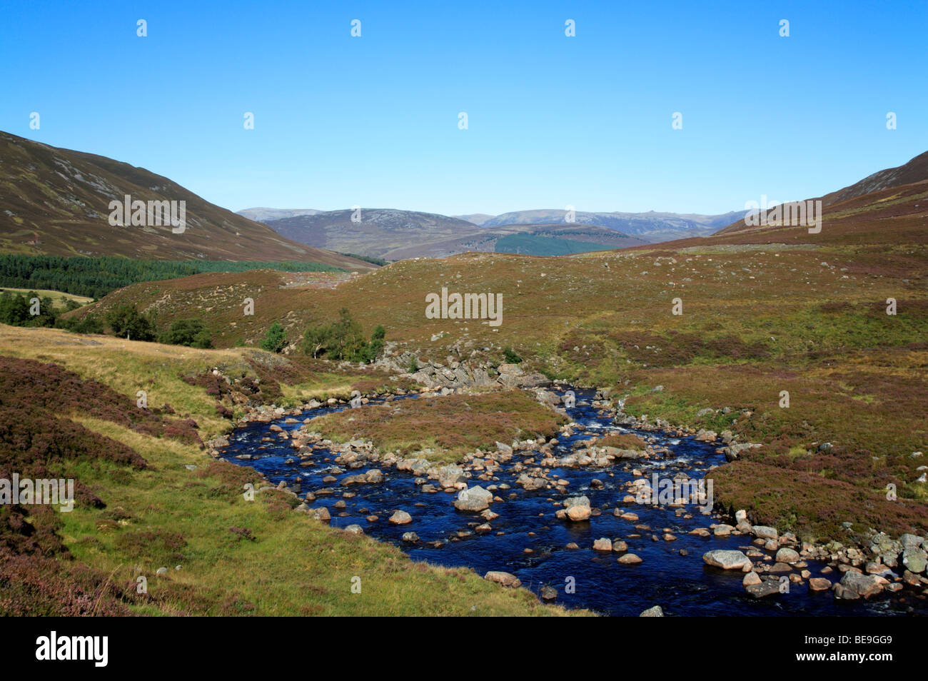 Callater Burn flowing through Glen Callater, Aberdeenshire, Scotland ...