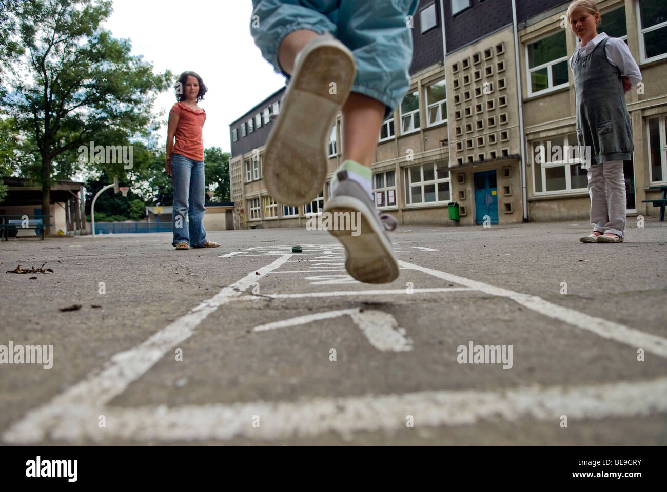 Children playing hopscotch Stock Photo - Alamy