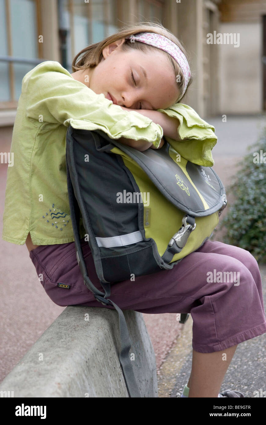 Child with a satchel Stock Photo - Alamy