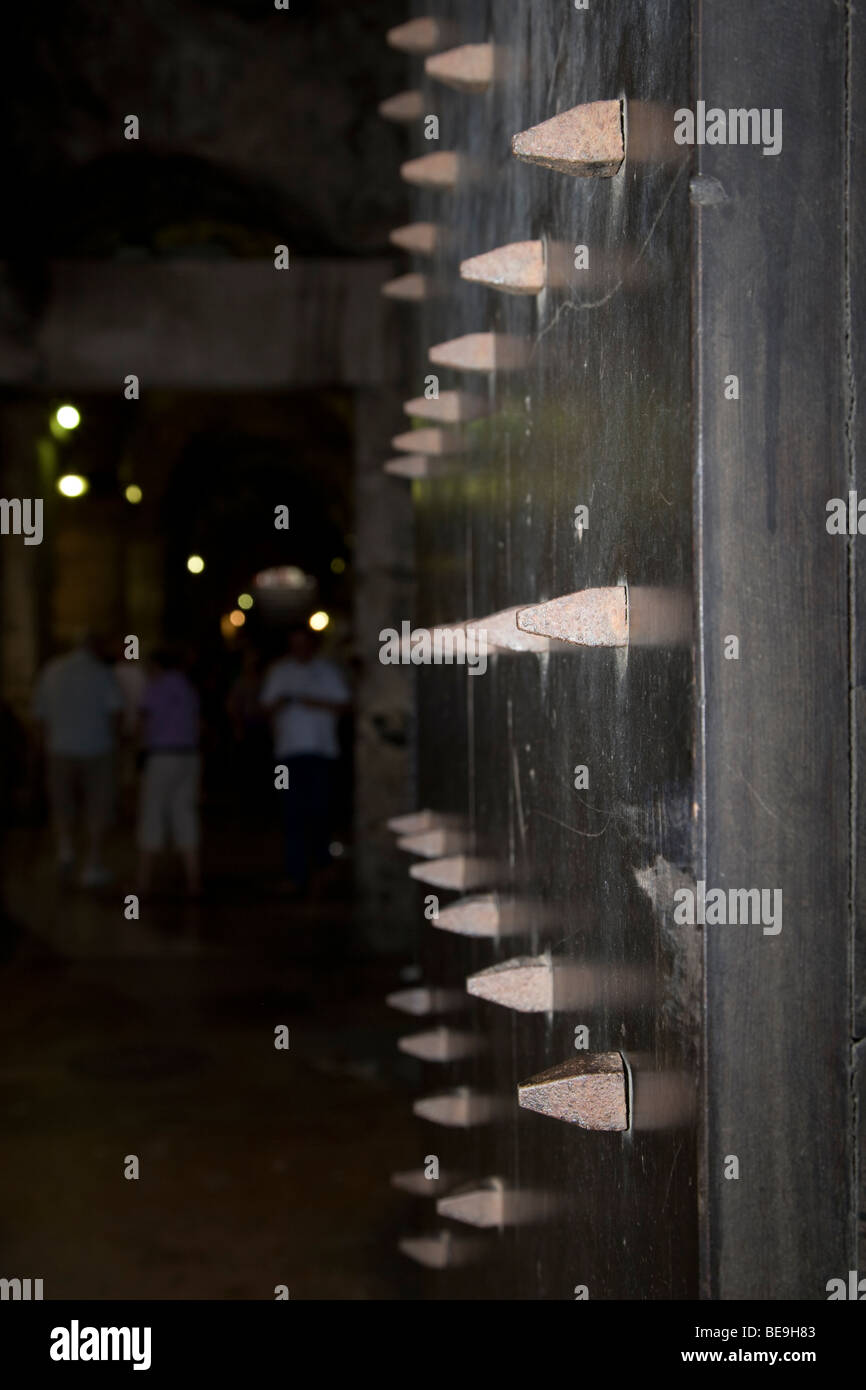 Door Entrance With Metal Spikes Split Croatia Stock Photo - Alamy